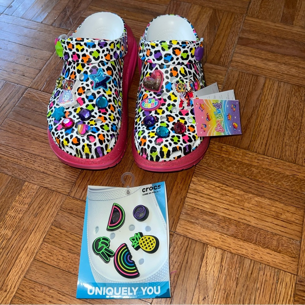 Crocs Lisa Frank Mega Crush Platform Clogs W/Jibbitz,… - Gem